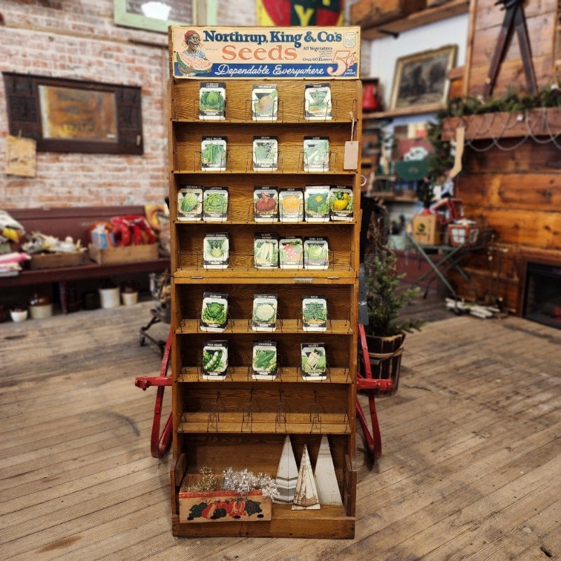 Northrup King Seed Display Stand/Folding w/packets | Old Cottonwood