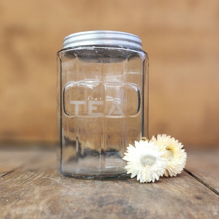 Hoosier Etched Tea Jar - Colonial | Old Cottonwood